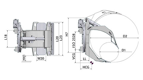 Rotating paper roll clamp - 360° (CR) | CAM attachments